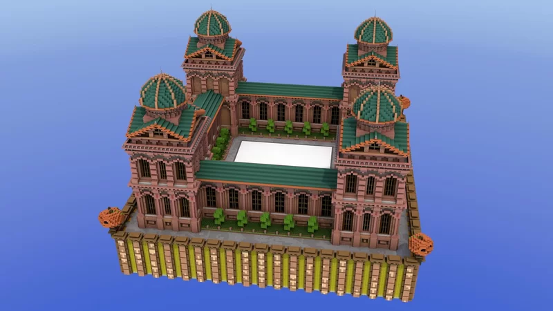 [Spleef] Medieval Courtyard Arena Minecraft Map