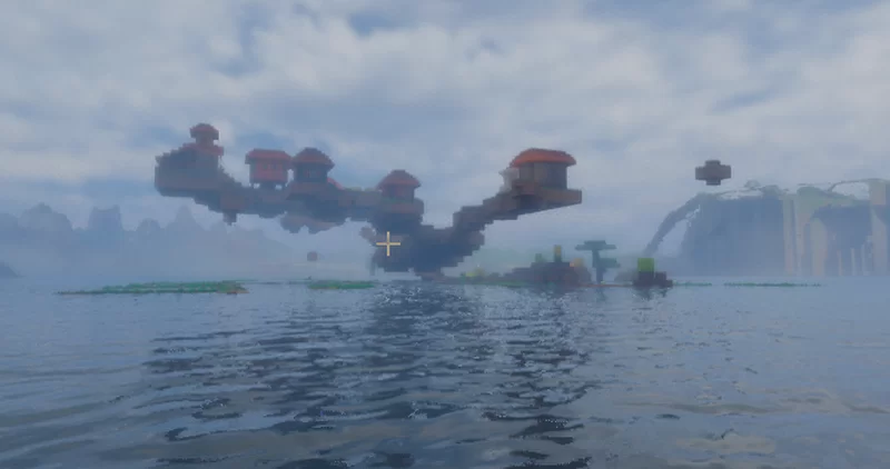 Flying village on see Minecraft Map