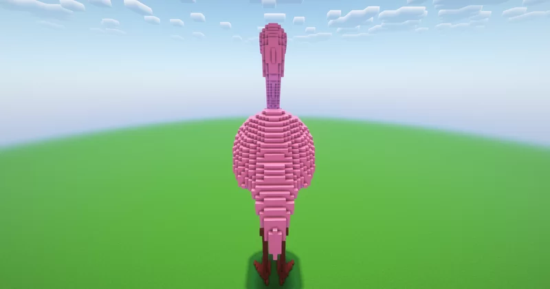 Minecraft Flamingo Statue ( FREE ) Minecraft Map