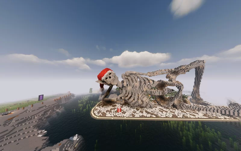 Huge new year skeleton Minecraft Map