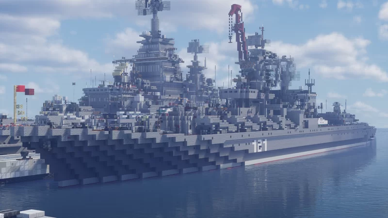 1:1 Slava class guided missile cruiser Minecraft Map