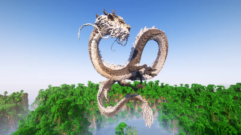 Minecraft Chinese Dragon Statue V03 Minecraft Map