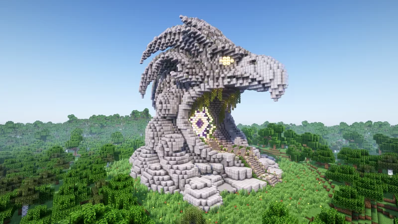 Minecraft Phoenix Head Nether Portal Statue Minecraft Map