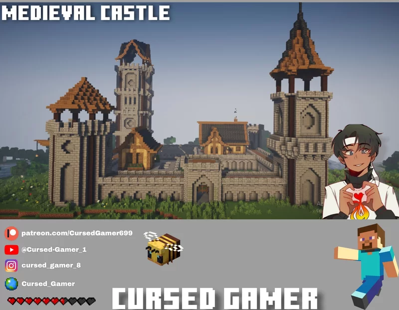 Medieval Castle ( Litematica support ) Minecraft Map