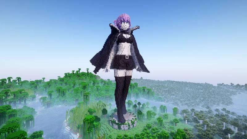 Minecraft Nazuna Nanakusa |Call of the Night| Statue Free Schematic ...