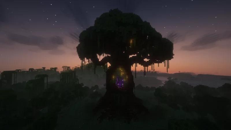 Minecraft Tree Nether Portal V01 Statue Minecraft Map