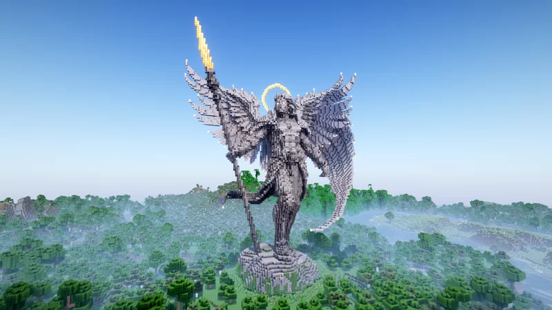 Minecraft Angel Warrior Statue V53 Minecraft Map
