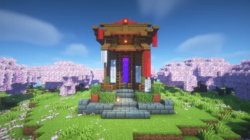 Japanese Nether Portal Minecraft Map