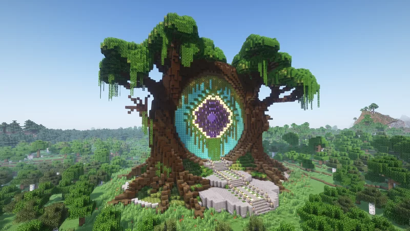 Minecraft Tree Nether Portal Statue V03 Minecraft Map