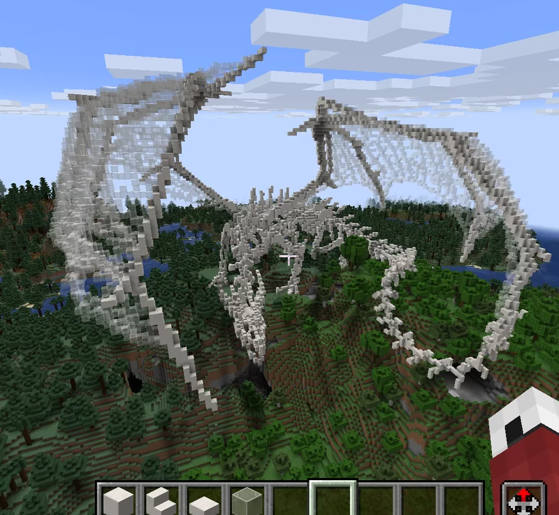 Great Skeleton Dragon -1.13+.schem Minecraft Map