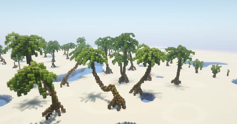 Palm Trees Pack {Axiom-Blueprints} {Schematic} {Map} Minecraft Map