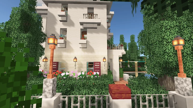 Small Luxury Villa - (Java/Bedrock + Schematic) Minecraft Map