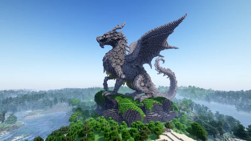 Minecraft King of Dragons Statue Minecraft Map