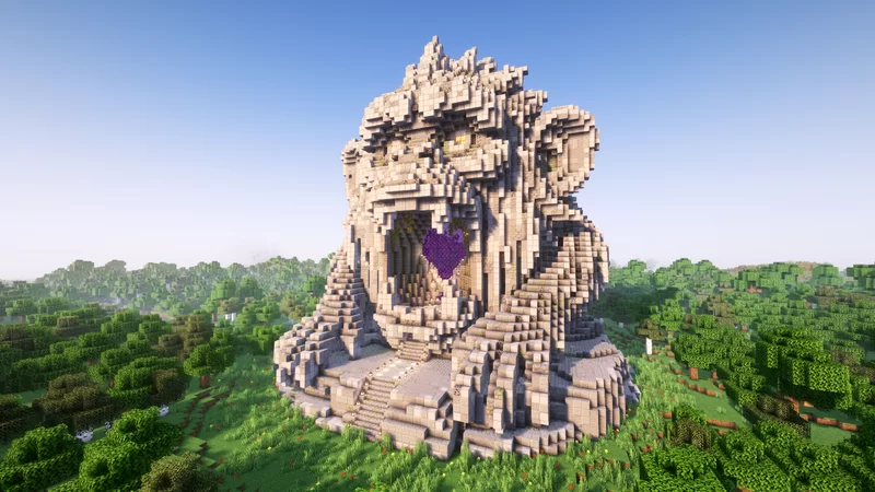 Minecraft Monkey Head Nether Portal Statue Minecraft Map