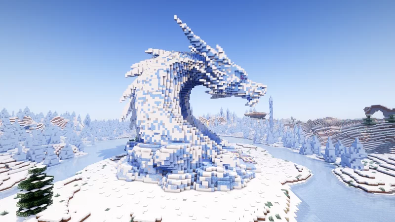 Minecraft Ice Dragon Nether Portal Statue V26 Minecraft Map
