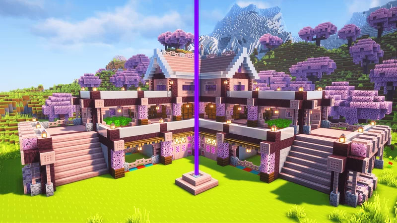 Minecraft: Ultimate Cherry Wood House Minecraft Map