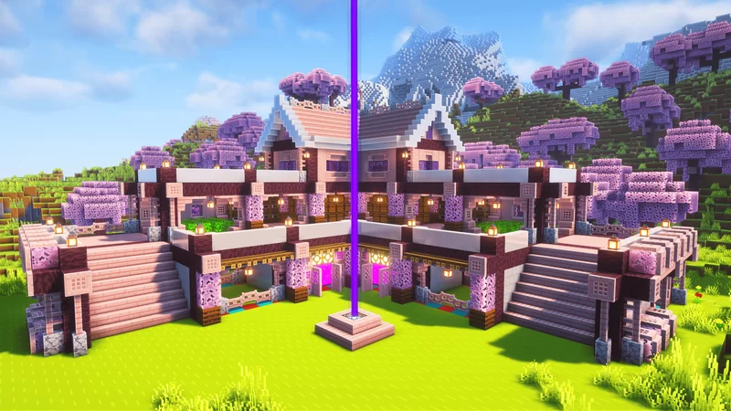 Minecraft: Ultimate Cherry Wood House Minecraft Map