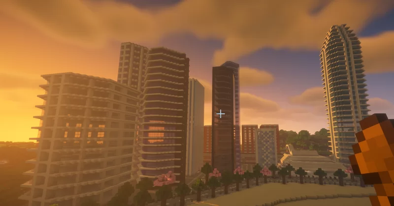 Solara City – Modern Coastal Skyline (1.21.1, BSL Shaders) Minecraft Map