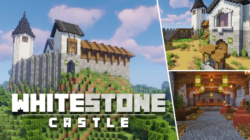 Whitestone Castle | A Minecraft Castle | Full interior & Download ...