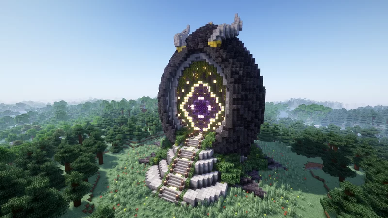 Minecraft Dragon Egg Nether Portal Statue V02 Free Minecraft Map