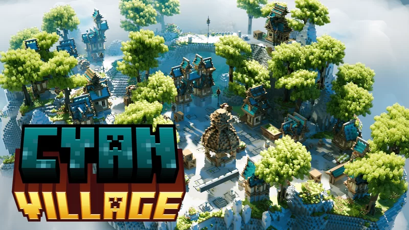 Cyan Village Minecraft Map