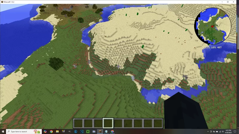 Section of Dry River Bed Where River Does Not Flow for Java Minecraft v. 1.12.2 Minecraft Map