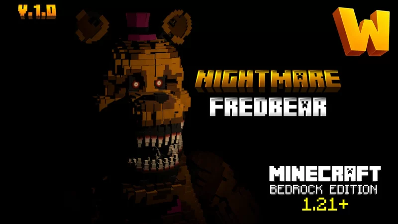 NIGHTMARE FREDBEAR: Horror map V.1.0 Minecraft Map