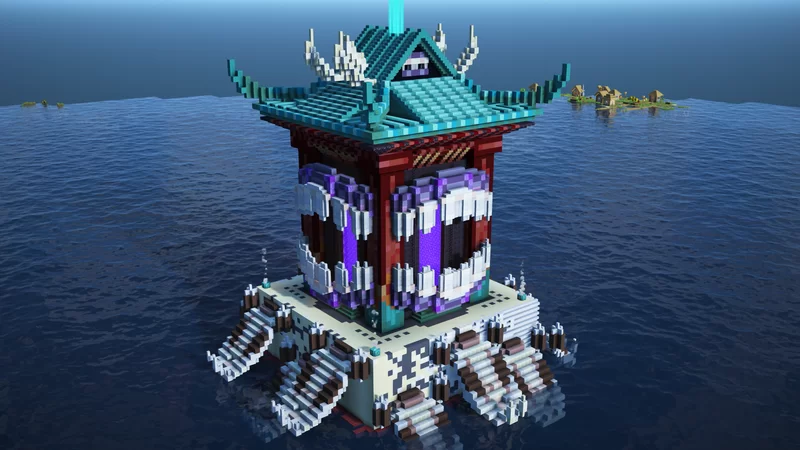 Epic Malevolent Shrine | Nether Hub & 6 Beacons (+Tutorial) Minecraft Map