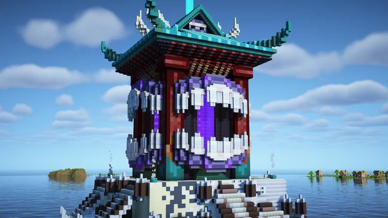 Epic Malevolent Shrine | Nether Hub & 6 Beacons (+Tutorial) Minecraft Map