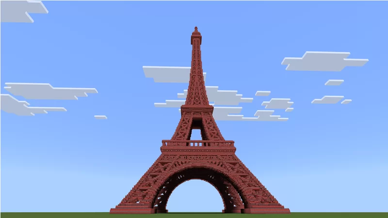 TNT EIFFEL TOWER (FREE) 1:1 SCALE Minecraft Map