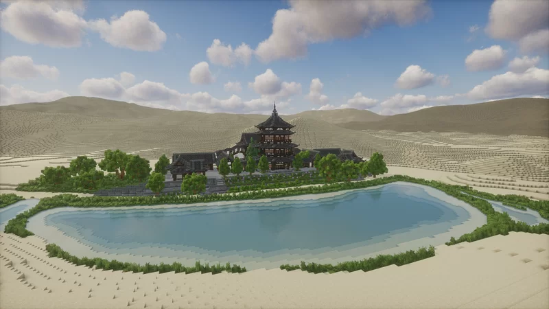 Crescent Lake Pagoda Minecraft Map