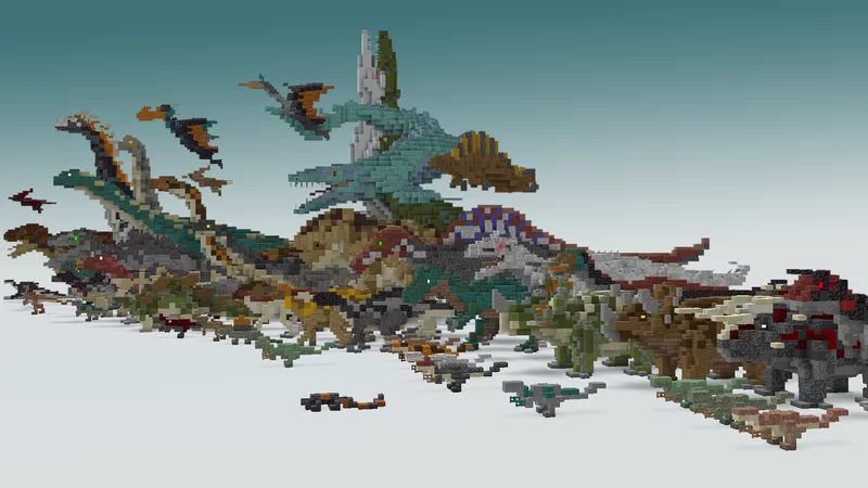 Tric's Jurassic Builds pack Minecraft Map