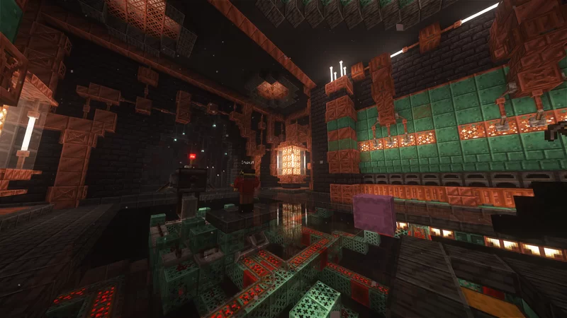 Super Smelter with 128 furnaces, Steampunk design Schematic Minecraft Map