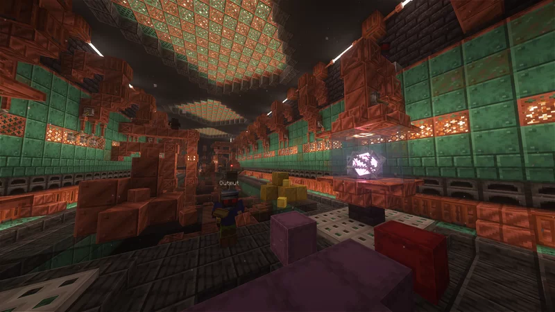 Super Smelter with 128 furnaces, Steampunk design Schematic Minecraft Map