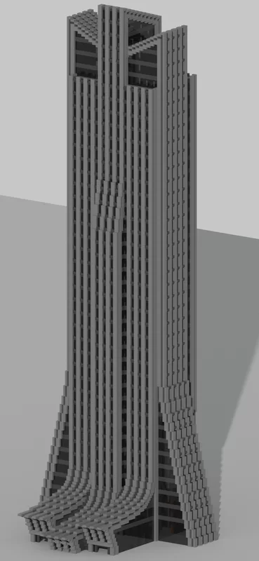 Brutalist skyscraper Minecraft Map