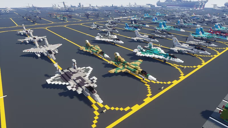 MC Military Force Arsenal 320+ Vehicle Collection V10 Minecraft Map