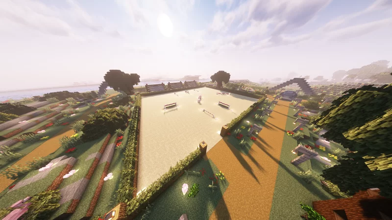 DELUXE EQUESTRIAN HORSE BARN Minecraft Map