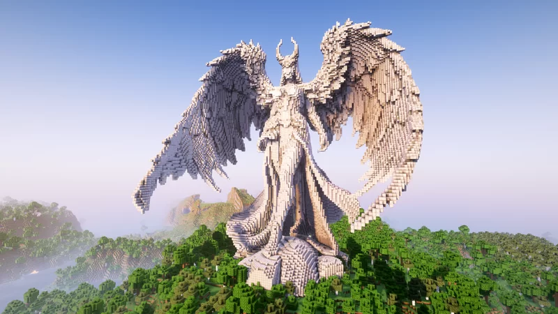 Minecraft Angel Statue V09 Free Minecraft Map