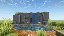 Frog Fountain and Waterfall Minecraft Map