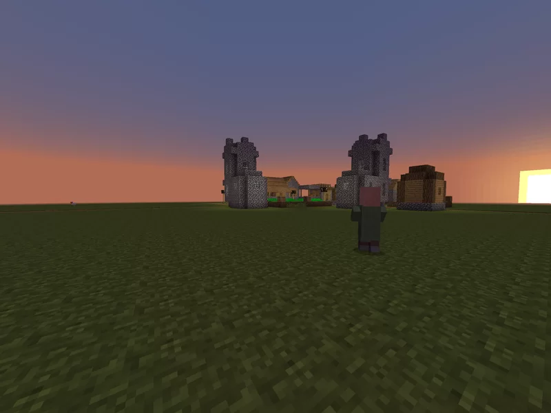 Old village classic plains superflat Minecraft Map