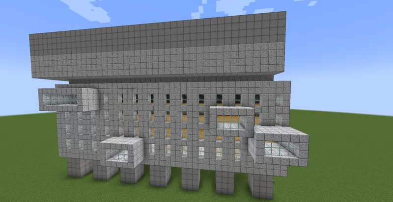 Brutalist Khrushchevka or almost Minecraft Map