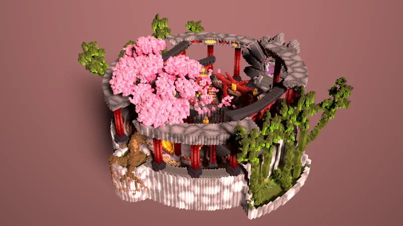 Sakura | Japanese Arena | Boss/PVP/Mob Arena Minecraft Map