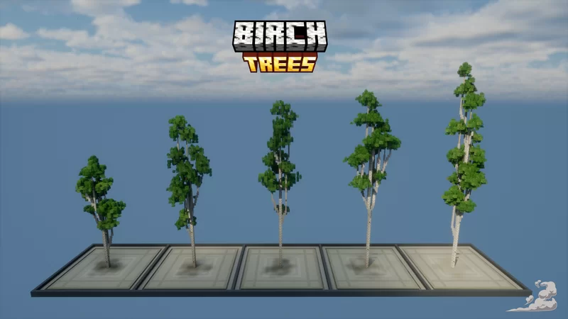 DustyBuilds | Birch Tree Pack | Component Minecraft Map