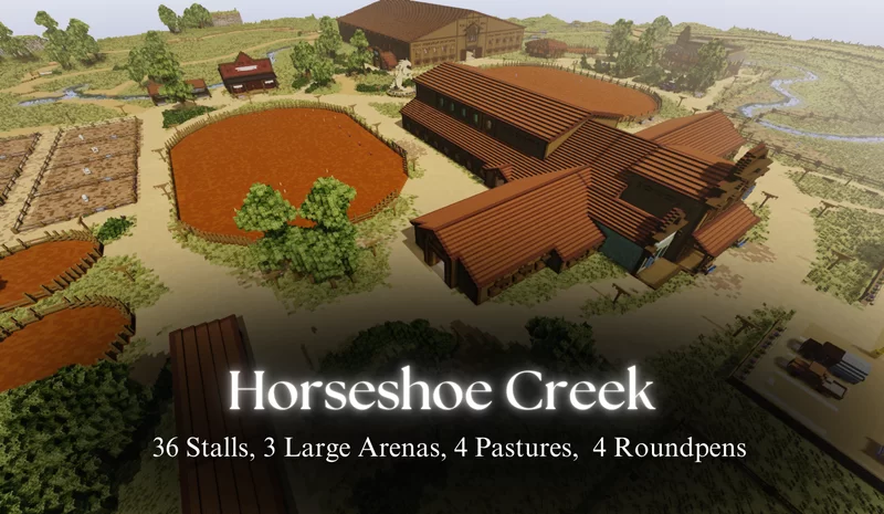Equestrian Western Cowboy Stables - Horseshoe Creek [Modded 1.20 ...