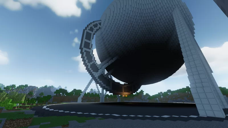 Giant Radar Satellite Dish (Effelsberg 100-m Radio Telescope) Minecraft Map