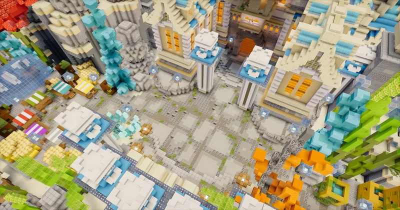 Underwater Castle Lobby 200x200 Minecraft Map