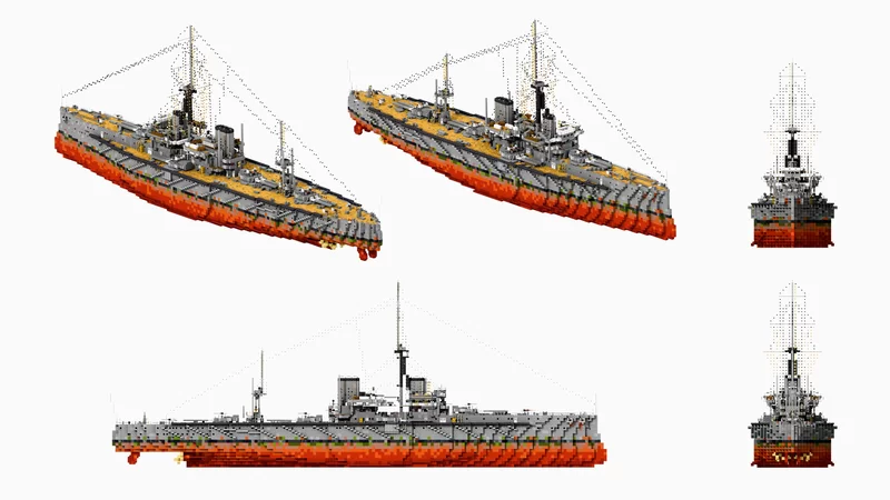 HMS Dreadnought 1:1 Minecraft Map