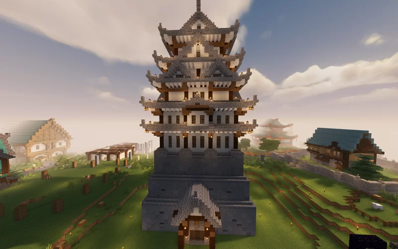 Tall chinese house Minecraft Map