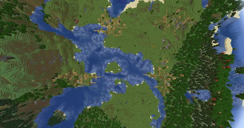 4 village seed - java edition best for survival. Seed 47849012232314 ...