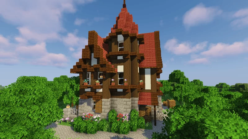 Germanic Style House - ⬇️ (Free Download World/Schematic) Minecraft Map